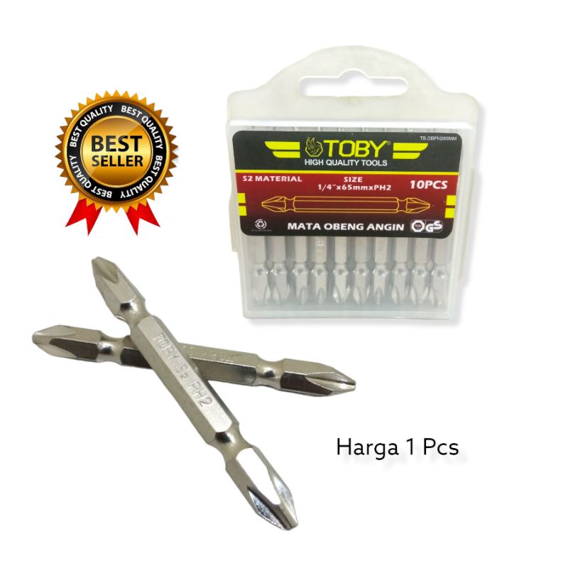 Jual Mata OBENG Angin TOBY Plus PH2x65mm (Harga Satuan) Magnetic Screw ...