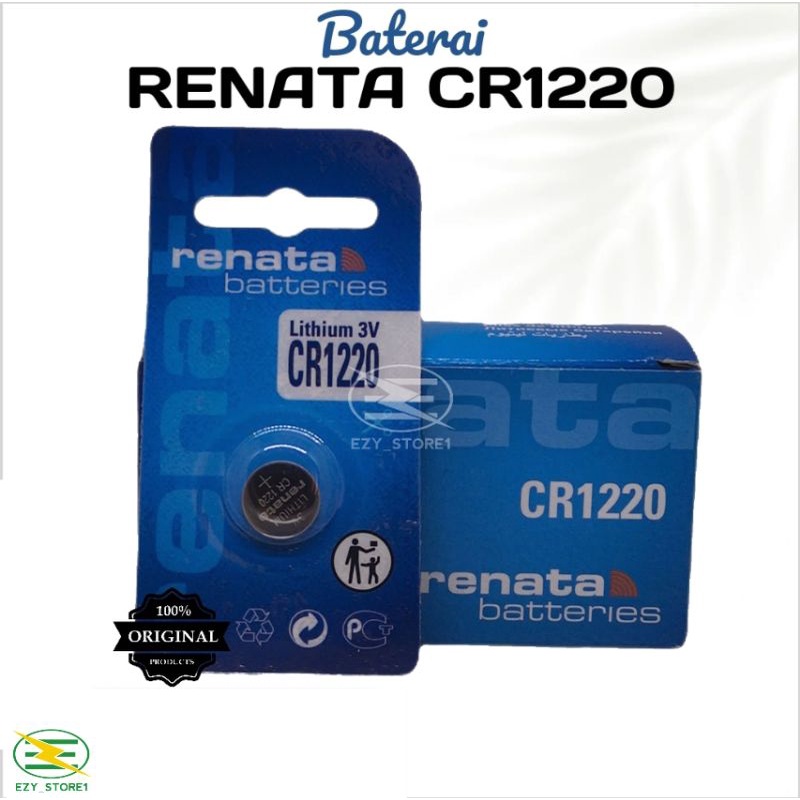 Jual Baterai Renata CR1220 Original Lithium 3V Batrai CR 1220 | Shopee Indonesia