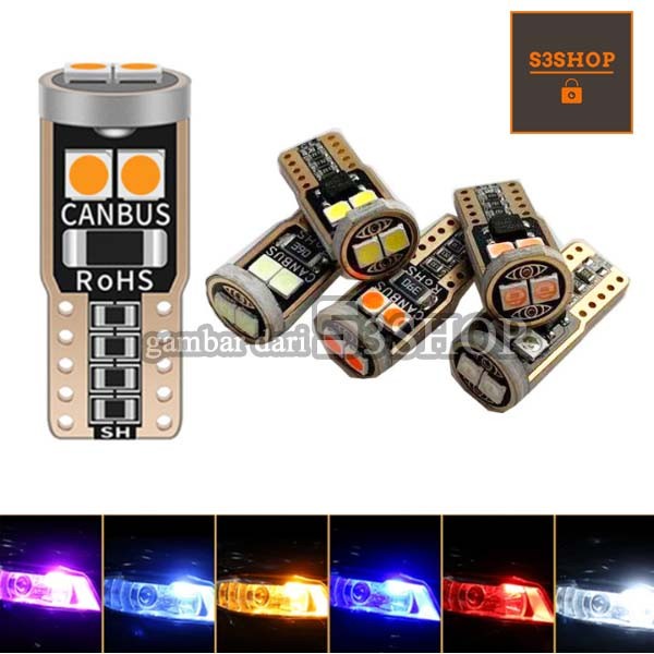 Jual Lampu LED T10 W5W 6 Mata 6SMD 3030 Canbus Bebas Code Error ROHS ...