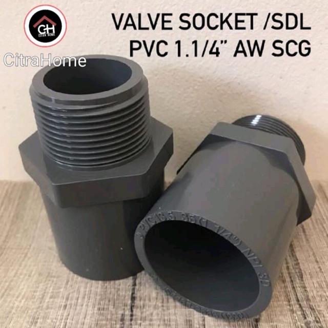 Jual SDL Valve Socket PVC 1.1/4” AW SCG | Shopee Indonesia