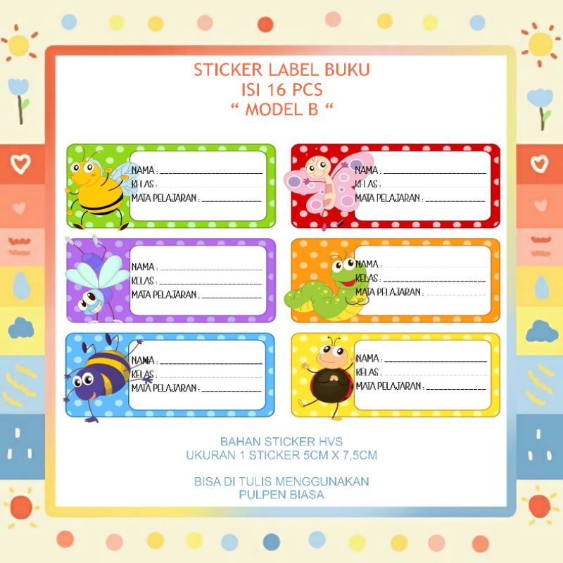 Jual Stiker Buku Stiker Label Nama Buku Sekolah Sticker Label Nama Buku ... Jual Stiker Buku Stiker Label Nama Buku Sekolah Sticker Label Nama Buku ...
