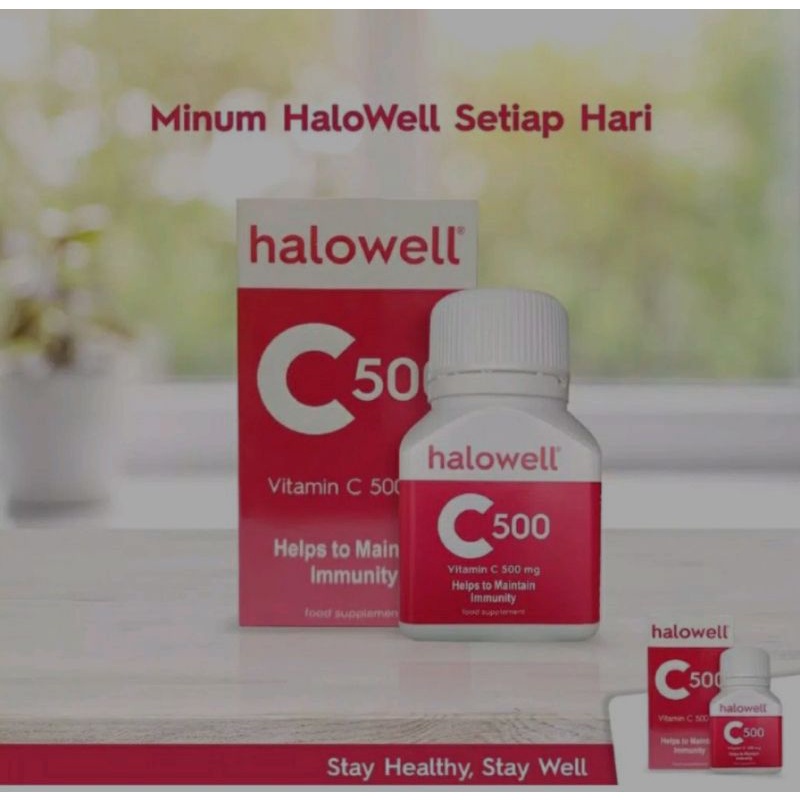 Jual halowell vitamin c 500mg 30 tablet | Shopee Indonesia