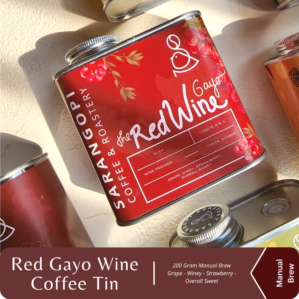 Jual The Gayo Red Wine - Coffee Tin Sarangopi Roastery Kopi Indonesia ...