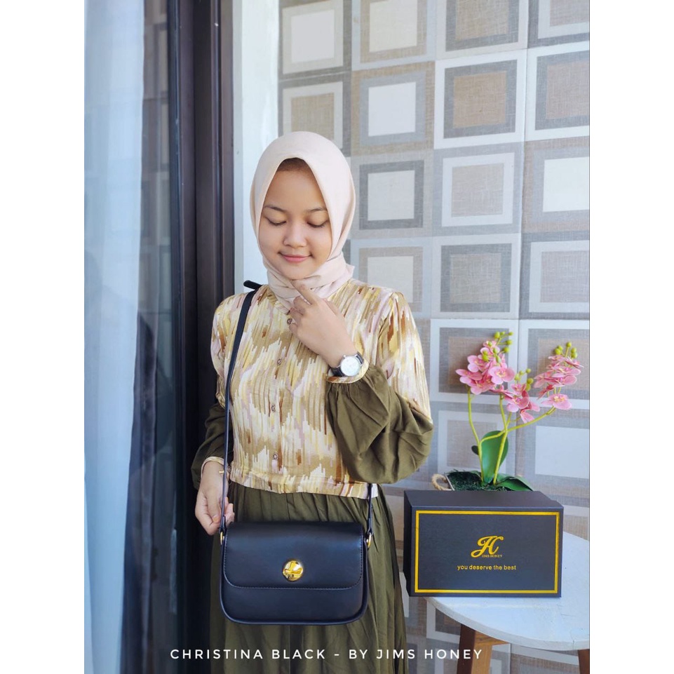 Jual TAS CHRISTINA BLACK | Shopee Indonesia