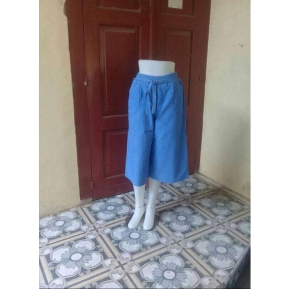 Jual Kulot Jeans 7/8 Kulot Jeans 3/4 Celana Kulot Jeans Wanita Jumbo ...
