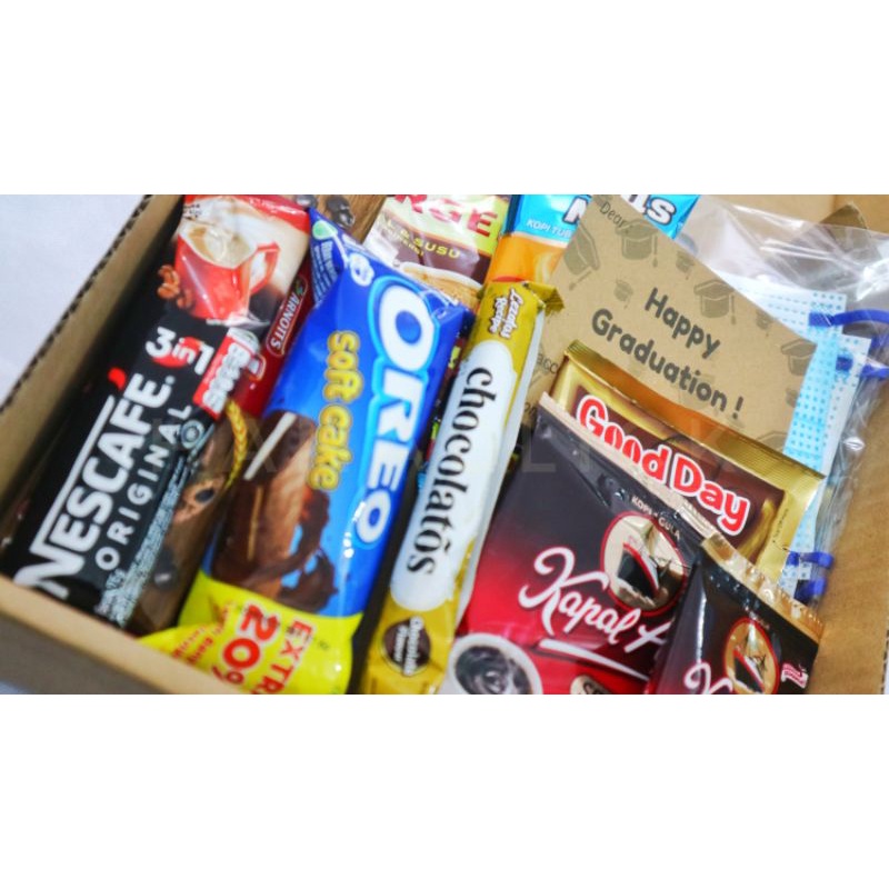 Jual Hampers snack box gift kopi, wisuda, birthday, get well soon ...