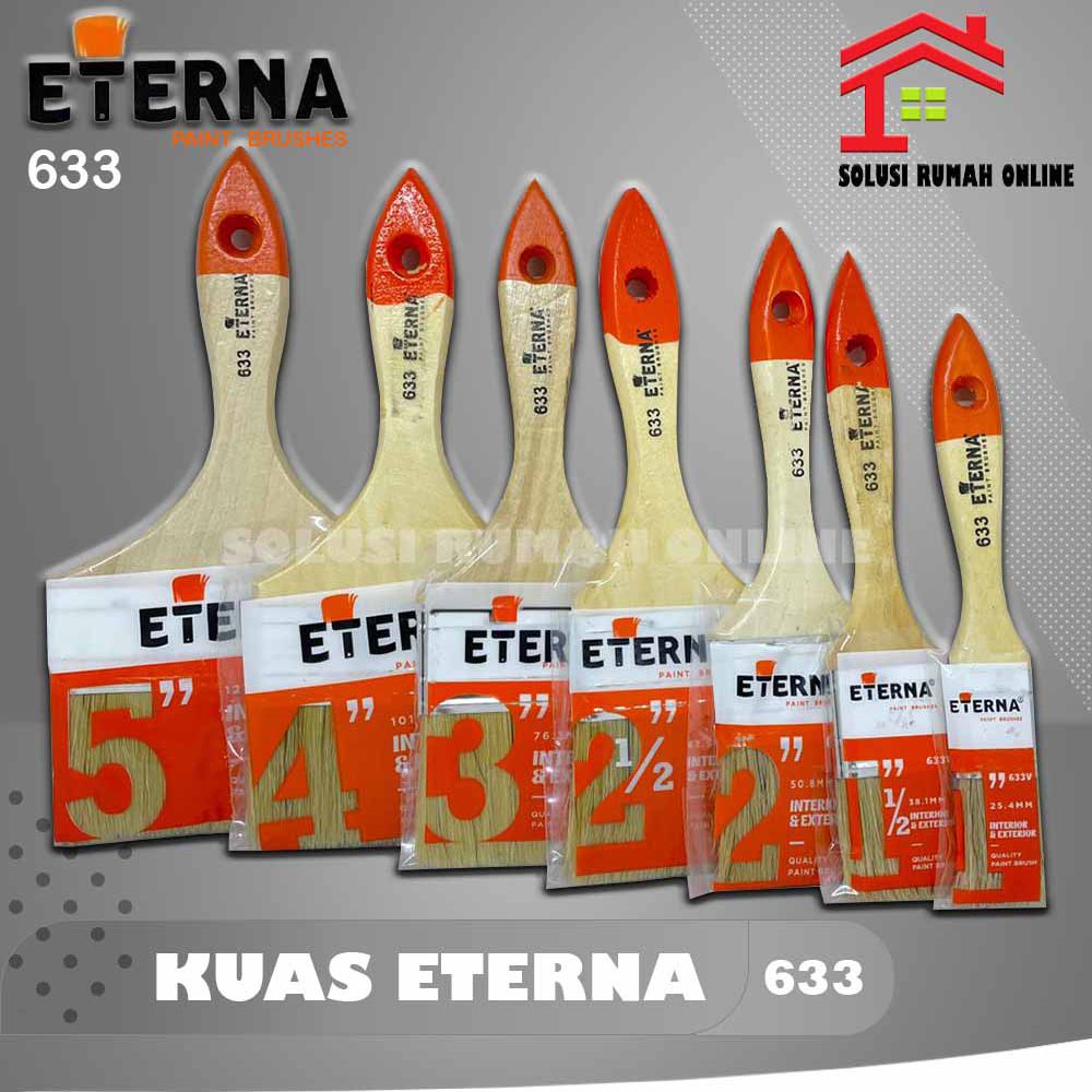 Jual ETERNA Kuas Cat 633 1'' 1 ½'' 2'' 2 ½'' 3'' 4'' 5'' Produk ori ...