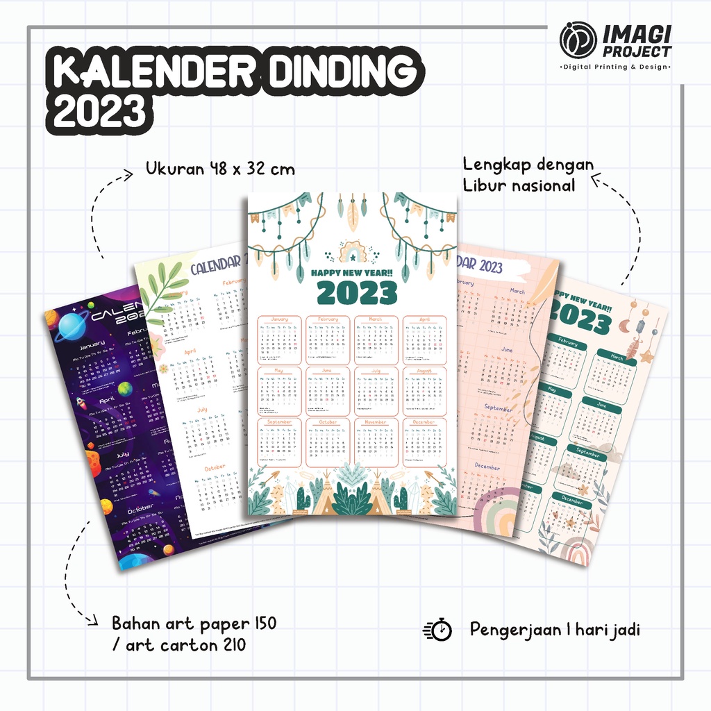 Jual KALENDER 2024 A3+ KALENDER POSTER DINDING AESTHETIC LUCU | Shopee ...