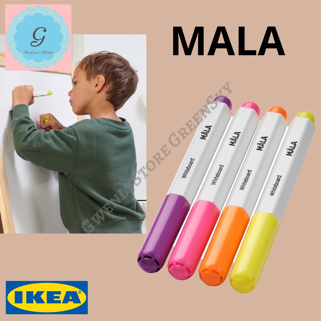 Jual MALA 4 Spidol warna papan tulis color marker whiteboard non toxic ...