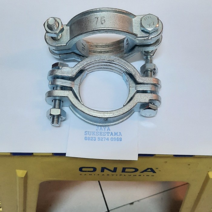 Jual [READY] Klem Pipa Double Bolt Sl76 / Clamp Besi Db 76 ...