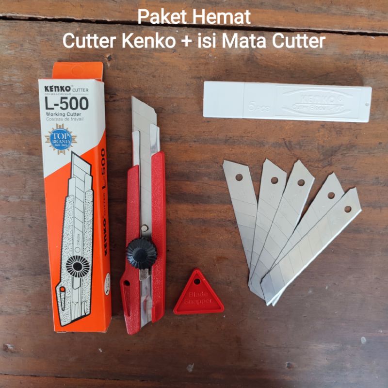 Jual Cutter Silet KENKO Besar L 500 . isi mata pisau cutter Kenko L 150 | Shopee Indonesia
