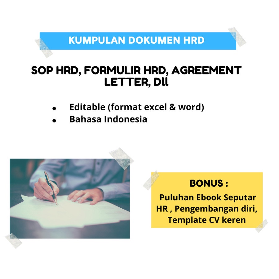 Jual PAKET PROSEDUR HRD, AGREEMENT LETTER , FORMULIR DLL | Shopee Indonesia