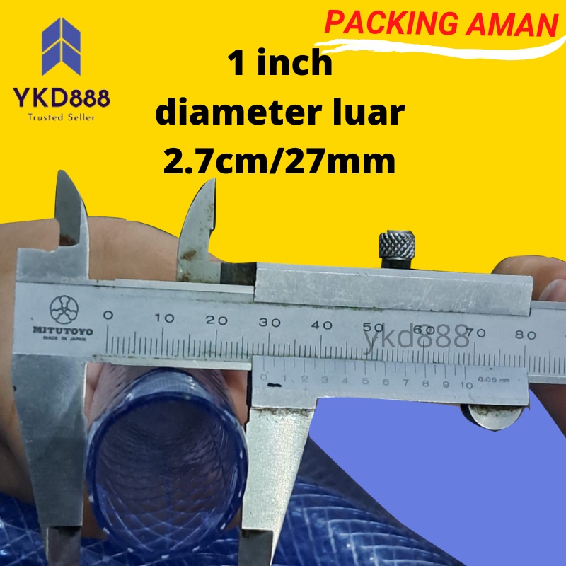 Jual Selang Air Bening Kristal 1/2 5/8 3/4 inch 25 meter - Selang Cuci ...