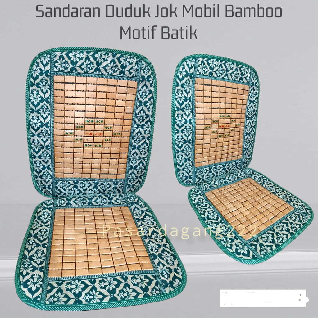 Jual Sandaran Duduk Jok Mobil Bambu Motif Batik | Shopee Indonesia