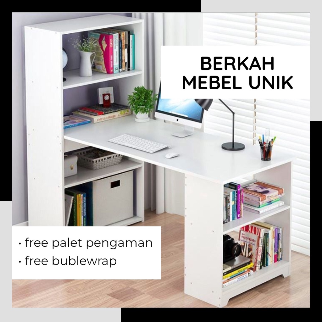 Jual Meja Kerja AGATE Minimalis Modern ( Mebel Unik 21 ) | Shopee Indonesia