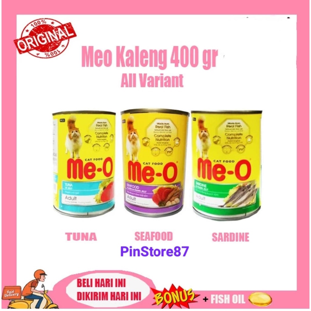 Jual Makanan Kucing MEO KALENG 400 GR ALL VARIANT -SARDINE AND PRAWN ...