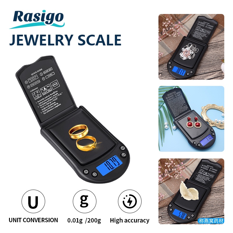 Jual Timbangan Emas Pocket Digital Timbangan Saku Digital Mini Portable 200g 0.01g Untuk ...