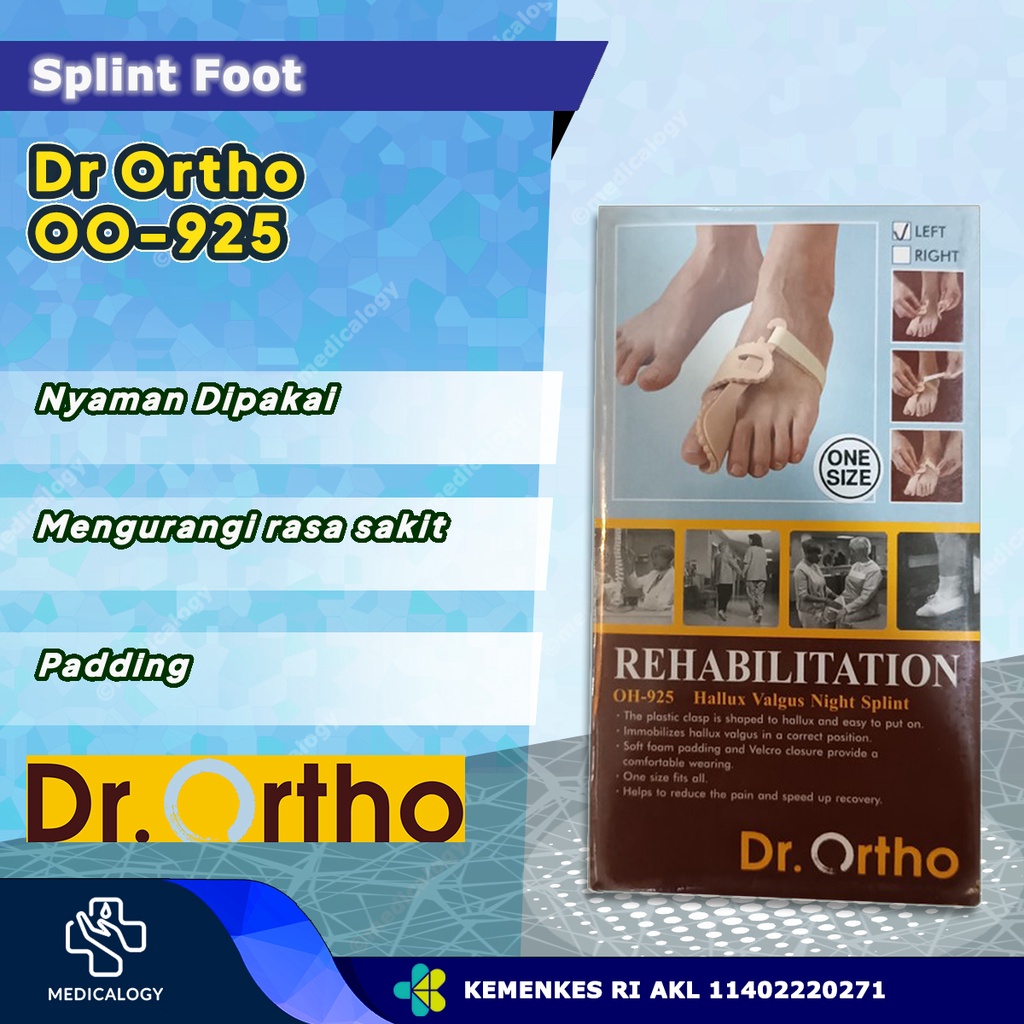 Jual Dr Ortho Plastic Clasp Hallux Valgue Night Splint Foot | Shopee ...