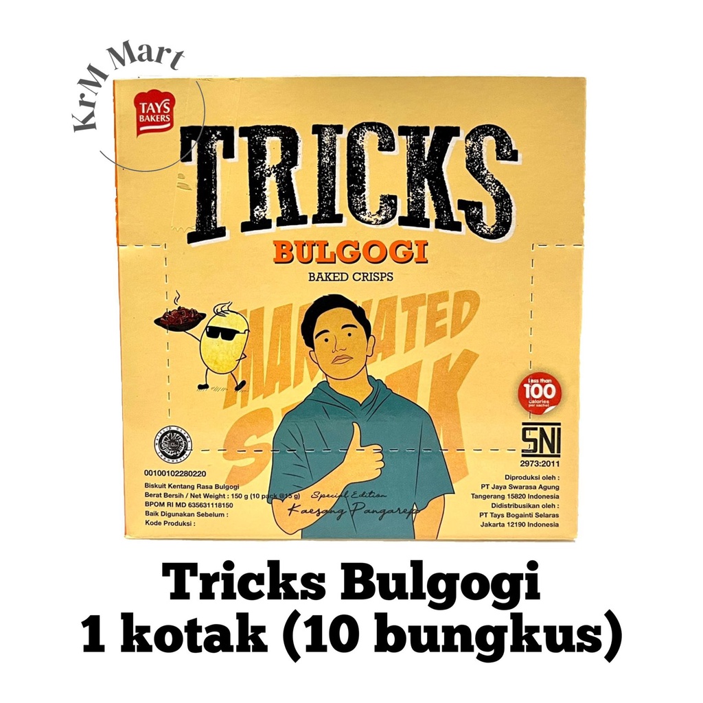 Jual Tricks Snack Baked Kentang Potato Crisps Bulgogi 1 kotak box isi ...