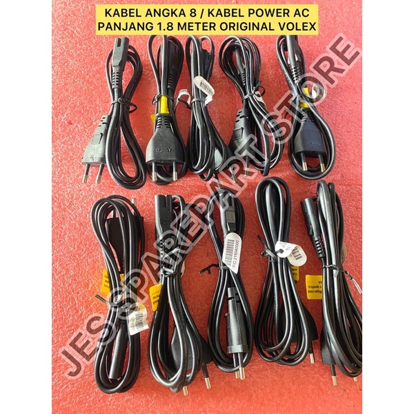 Jual KABEL ANGKA 8 / KABEL POWER AC PANJANG 1.8 METER | Shopee Indonesia