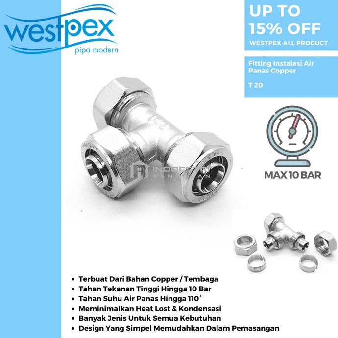Jual _^_^_^] T Westpex T 20 (T 3/4 inch) (Fitting Pipa Pex) | Shopee ...