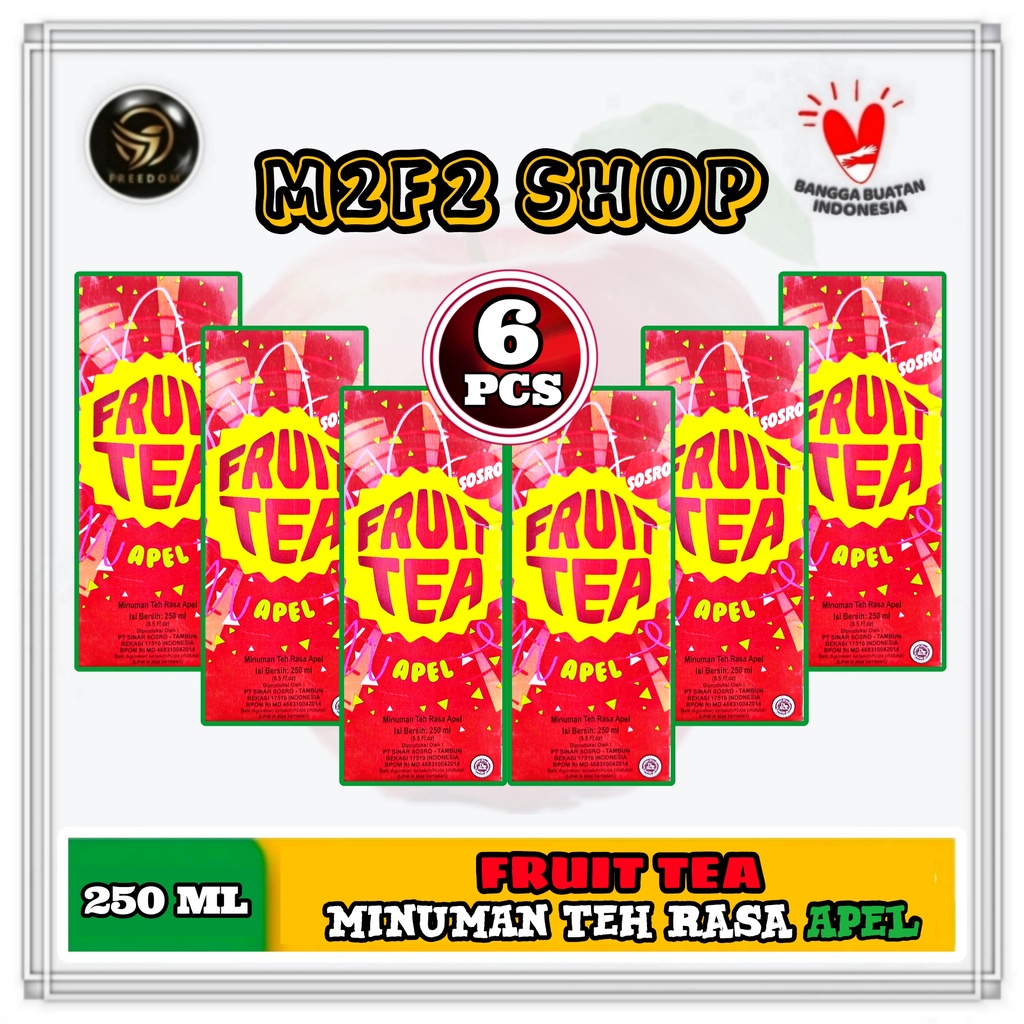 Jual Fruit Tea Teh Rasa Apel Kotak - 250 ml (Kemasan 6 Pcs) | Shopee ...