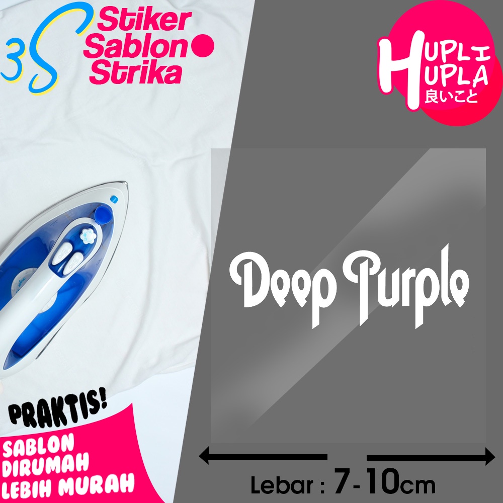 Jual Stiker Sablon Setrika Deep Purple Sticker Emblem Gosok Untuk Baju ...