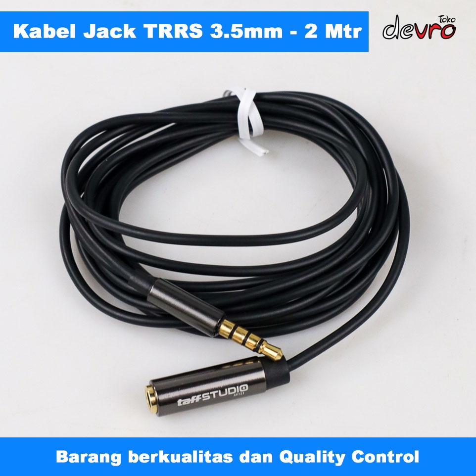 Jual Kabel Aux TRRS Audio Extension 3.5mm Male to Female - Kabel TRRS ...