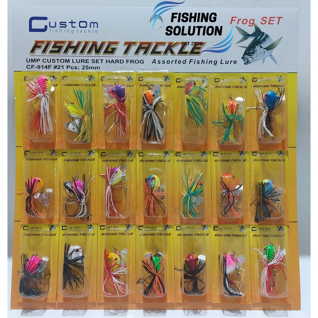 Jual Umpan Pancing Custom Lure Set Tackle Hard Frog / Kodok CF 914 25 ...