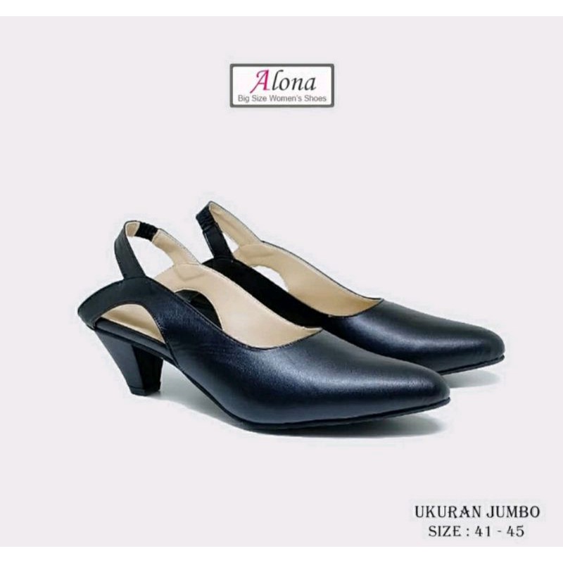 Jual Sepatu Higheels Semi Formal Pesta MK-155 Black Heels Ukuran besar ...