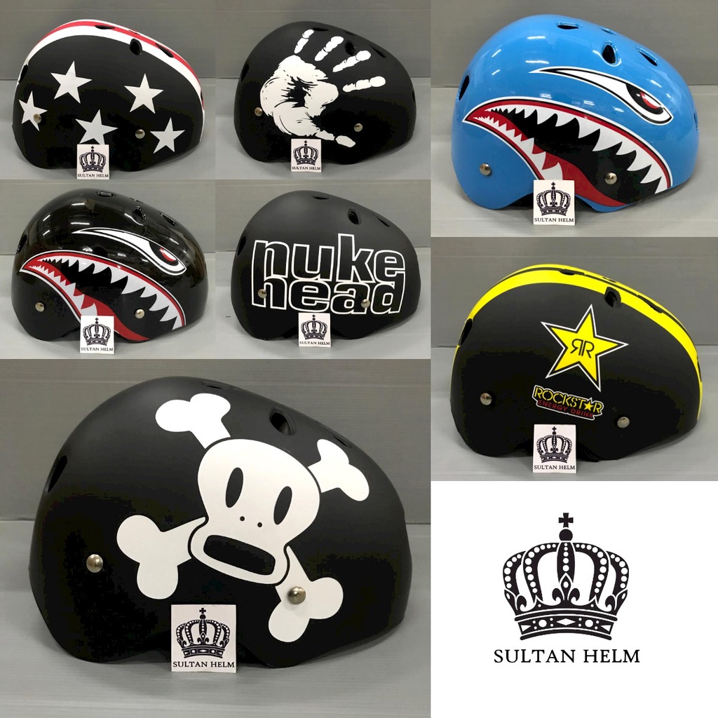 Jual HELM SEPEDA HELM MOTIF DEWASA MURAH ORIGINAL HELM OUTDOOR SPORTS ...
