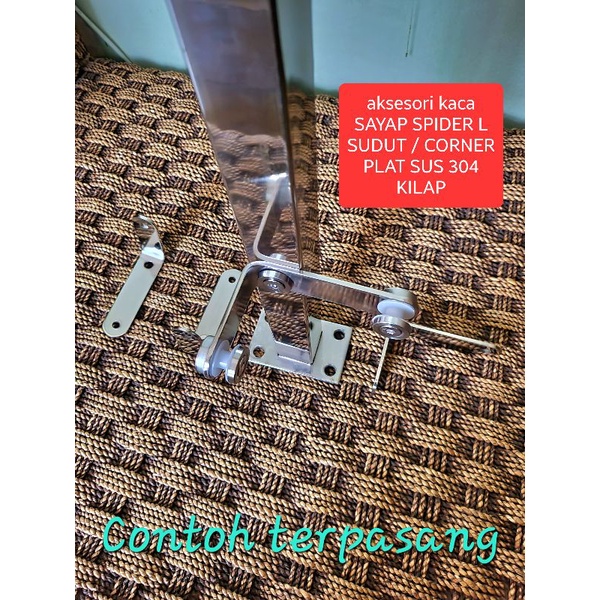 Jual SAYAP SPIDER PLAT L SUDUT CORNER STAINLESS STEEL SUS 304 | Shopee ...