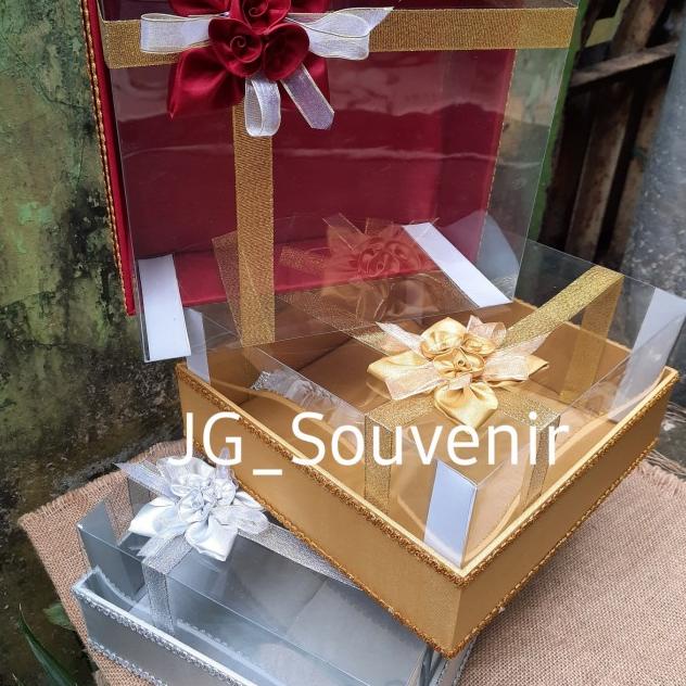 Jual Kotak Hantaran Seserahan Tempat Kue Mika Ukuran 30 x 30 Maron ...