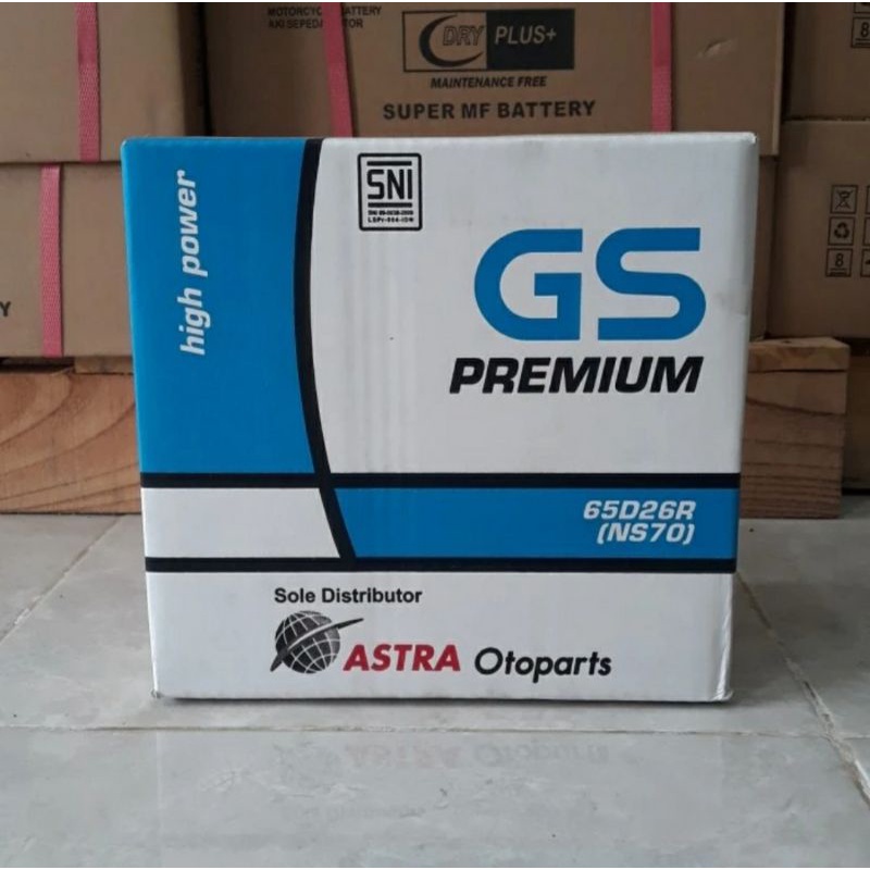 Jual Aki Mobil GS PREMIUM ASTRA NS70 / 65D26R Aki Basah | Shopee Indonesia