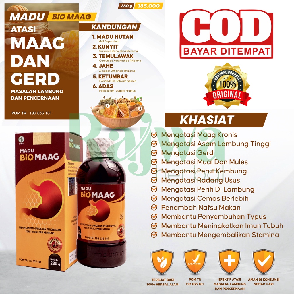 Jual (100% ORIGINAL DAN BISA COD) MADU BIOMAAG ORIGINAL Obat Herbal ...