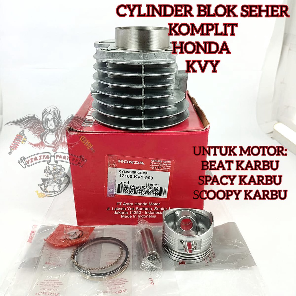Jual CYLINDER BLOK SEHER PISTON RING KOMPLIT HONDA KVY KUALITAS ORIGINAL HONDA AHM PRESISI ...