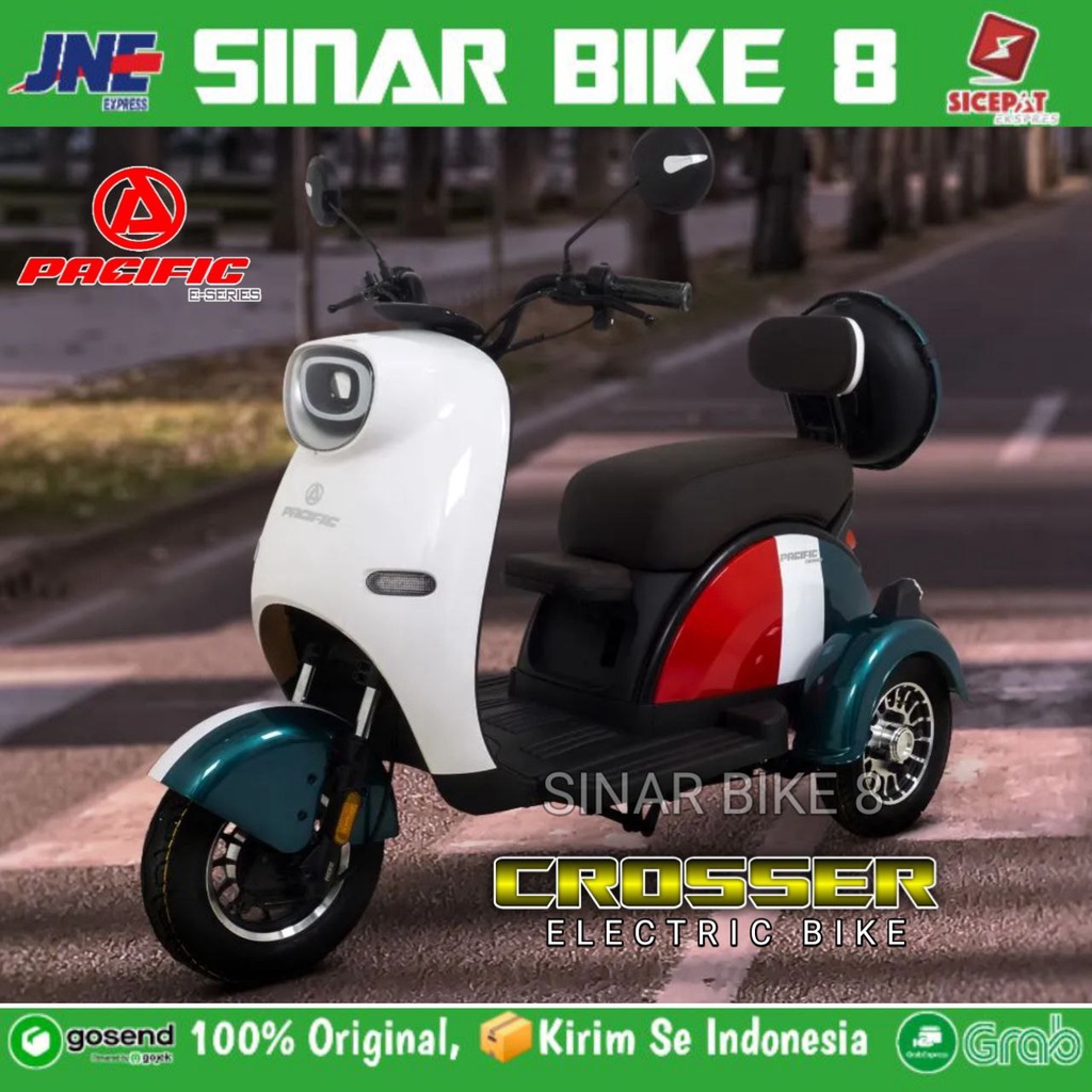Jual Sepeda Motor Listrik Electric E Bike PACIFIC CROSSER Roda Tiga 650 ...