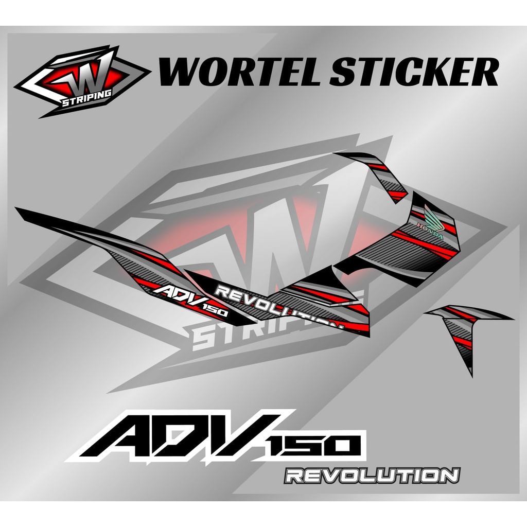 Jual Striping ADV 150-Stiker Hologram Decal Motor ADV 150 Racing Simpel ...