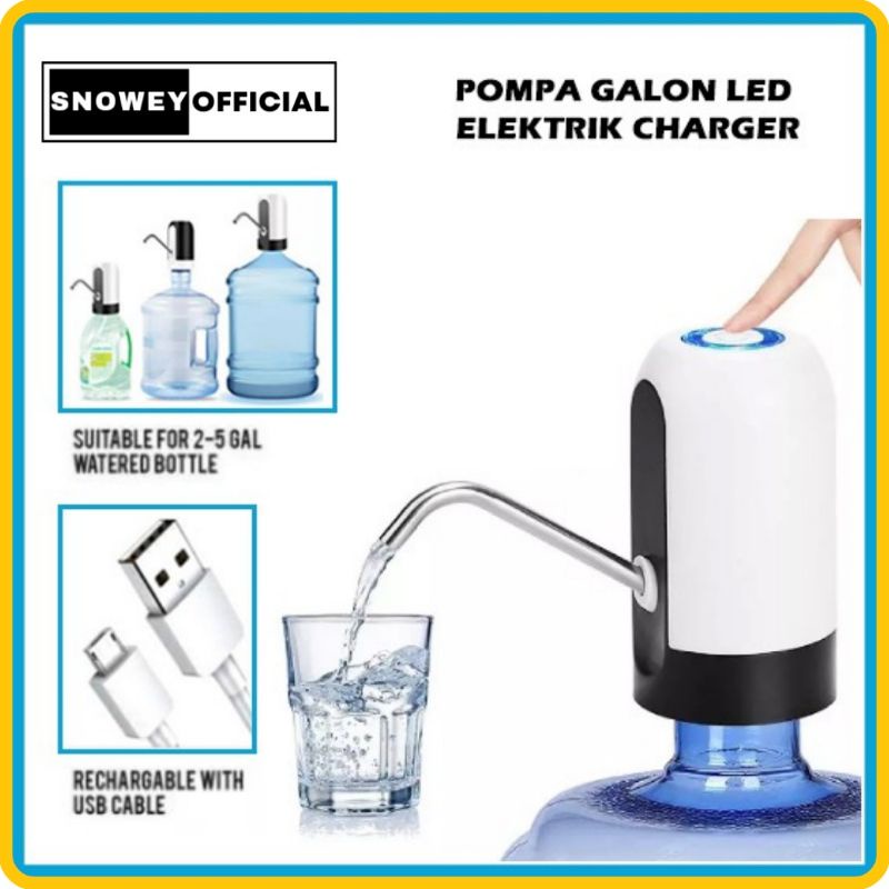 Jual POMPA GALON ELEKTRIK Q2 LED DISPENSER AIR MINUM RECHARGE OTOMATIS ...