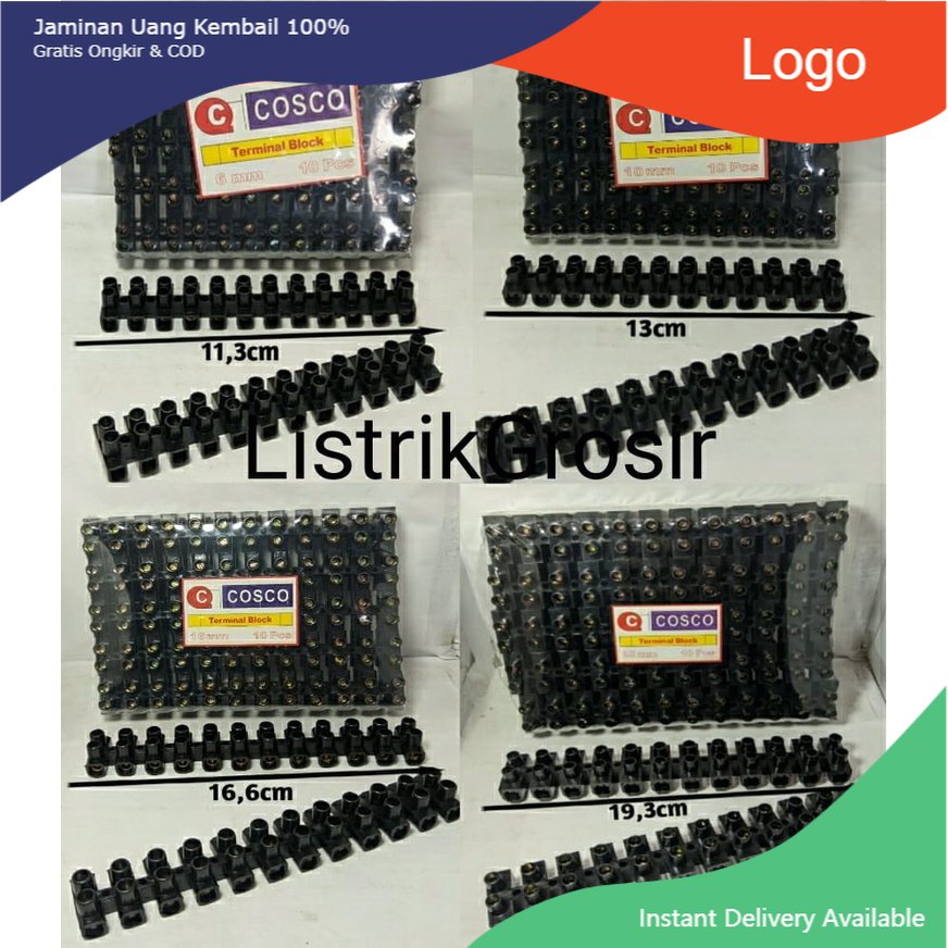 Jual Terminal Blok Block Krustin 6mm 6A 10mm 10A 16mm 30A 25mm 60A ...