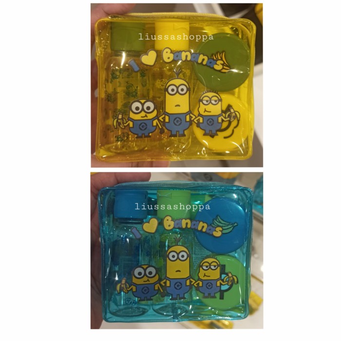Jual Travel Kit Miniso - Minions Collection Travel Set (4 pcs) - Biru ...