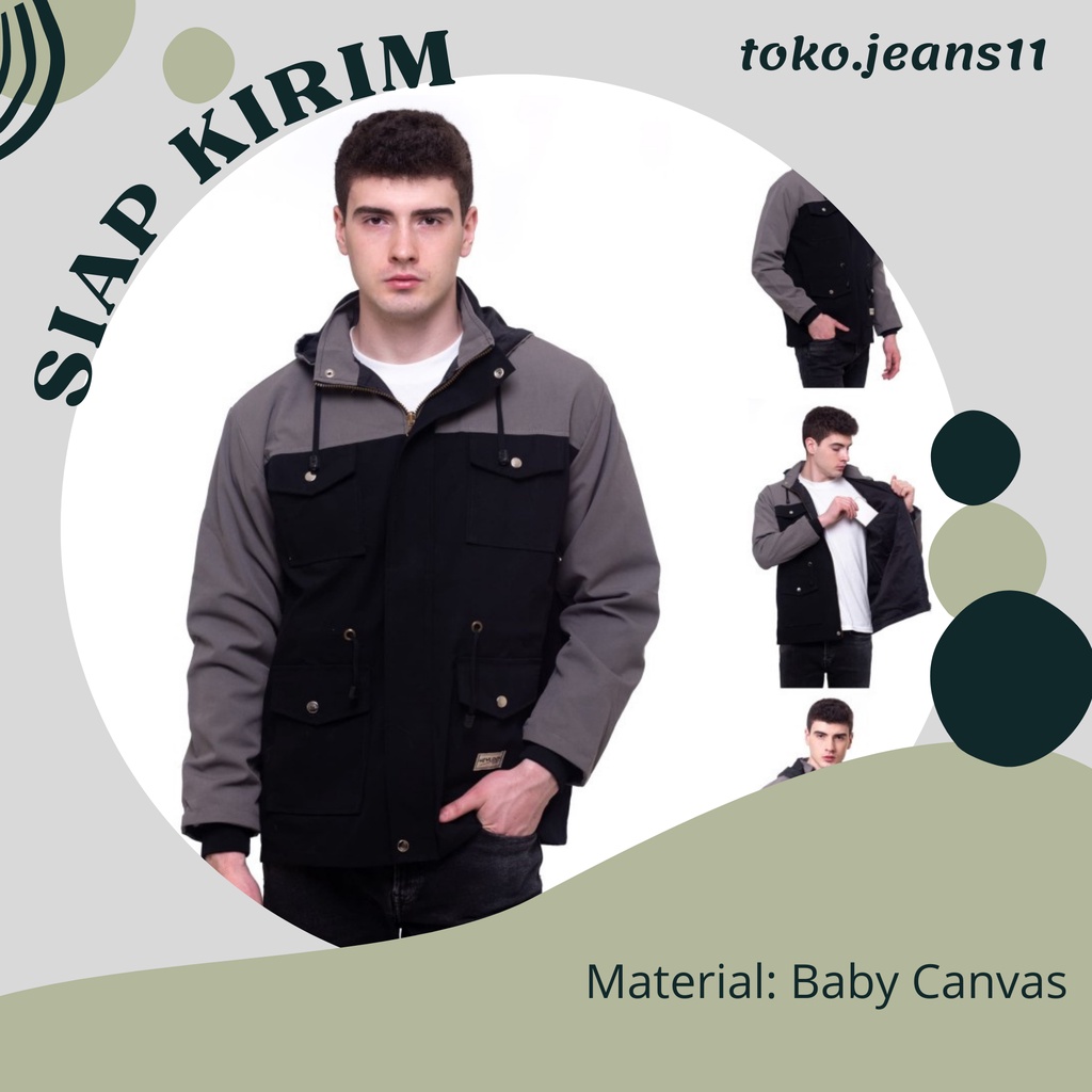 Jual Casual Kasual Pria Cowok Windproof Jacket Windbreaker keren Taslan Motor Anti Air dan Angin ...