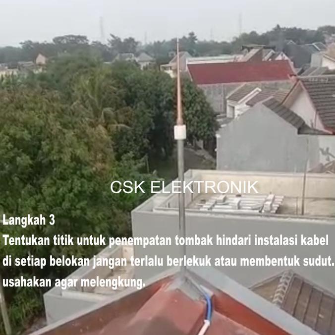 Jual Penangkal Petir 1Tombak Atas + 25Meter Kbl Bc 25 Tinggal Pasang | Shopee Indonesia