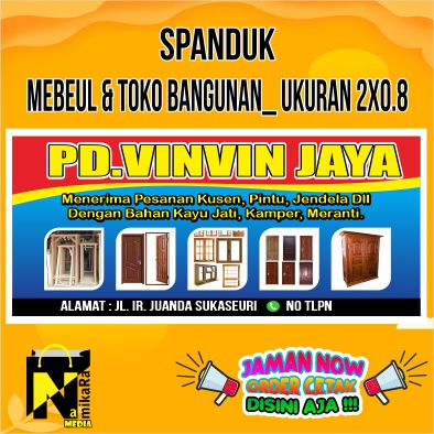 Jual Spanduk banner backdrop Meubel dan Toko Bangunan murah bisa custom ...