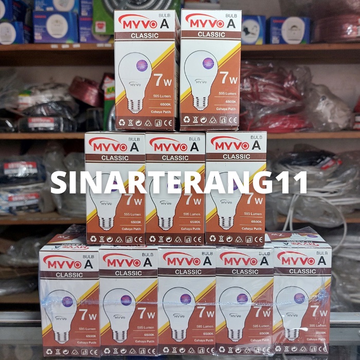Jual PAKET 10PCS LAMPU MYVO LED CLASSIC 7 WATT, MYVO 7W BERGARANSI 1 TAHUN | Shopee Indonesia