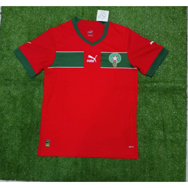 Jual JERSEY MAROKO HOME WC 2022 & PATCH WC 2022 GO IMPORT | Shopee ...