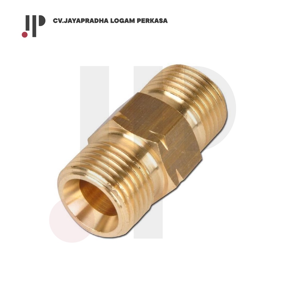 Jual DOUBLE NEPEL / DOUBLE NIPPLE / DOBEL NEPEL KUNINGAN DRAT 1/4" X 1/4" | Shopee Indonesia