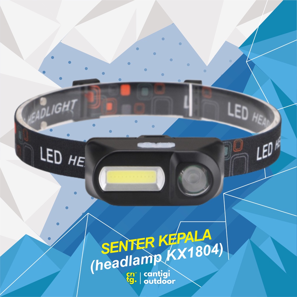 Jual Senter Kepala Headlamp LED 3 Modes COB KX1804 / Lampu Senter ...