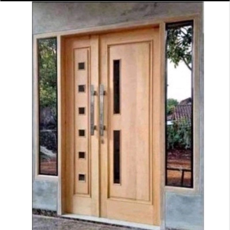 Jual Kusen Pintu Utama Gandeng 2 Jendela Berikut Daun Pintu Double ...