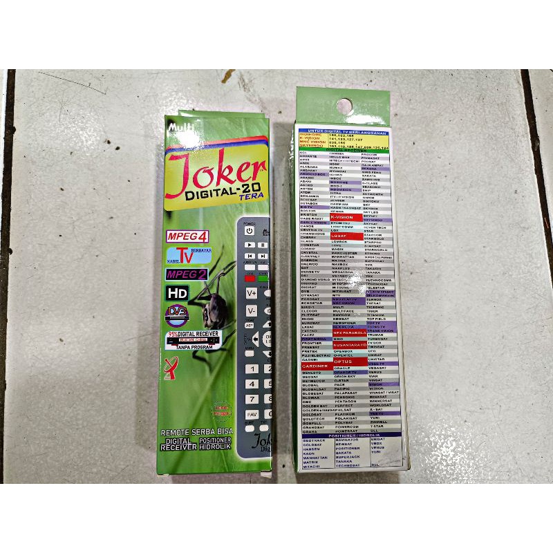 Jual Remote Multi Set Top Box JOKER TV - 20 / Remot TV Tabung / Remot ...